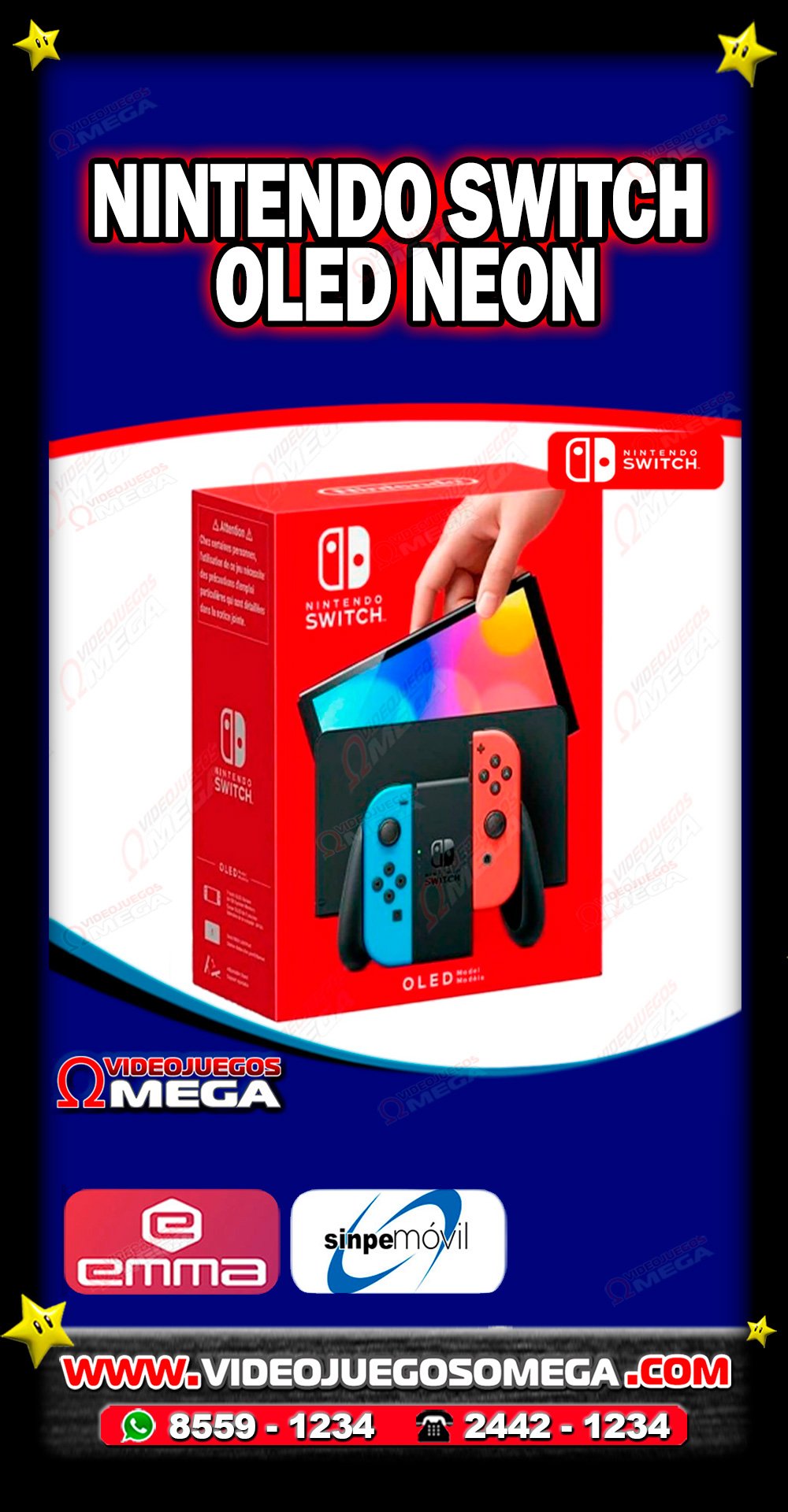 Consola Nintendo Switch OLED 64GB Neon | Costa Rica